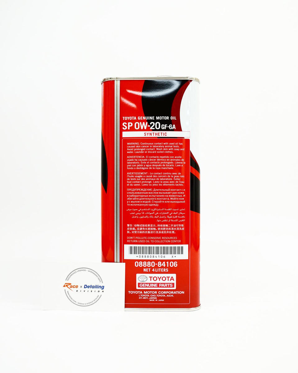 Toyota, Synthetic SP 0W-20 Motor Oil (GR Yaris) – Race Division